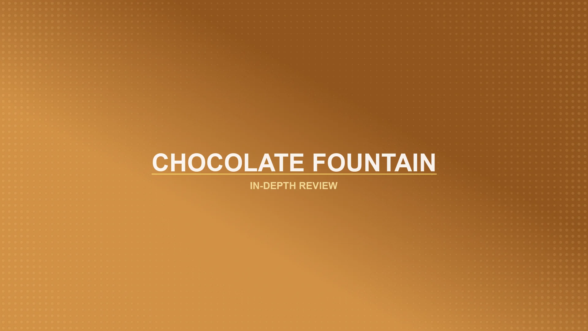 Sephra 9 Chocolate Fountain Review | The Top Zone